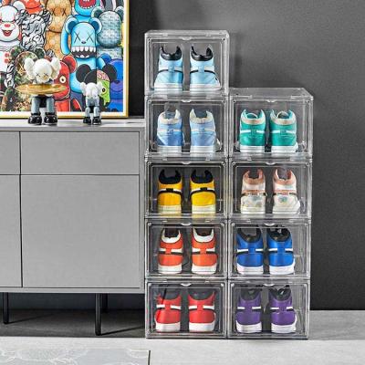 Cina Front Open Clear Shoes Box con Logo Transparent su ordinazione in vendita