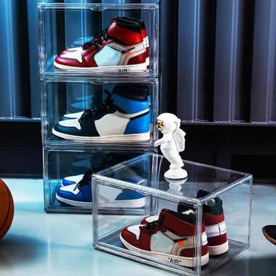 Cina Scatola su misura di Logo Multicolor Acrylic Shoe Display a più strati in vendita