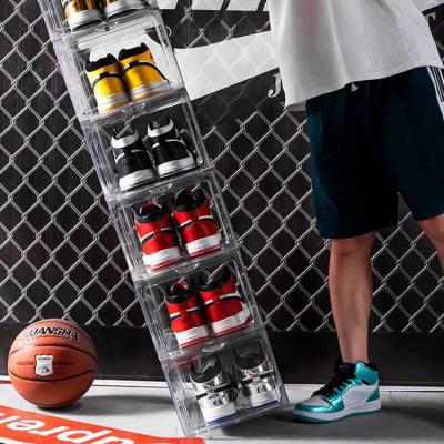 Cina Scatola su misura di Logo Multicolor Acrylic Shoe Display a più strati in vendita