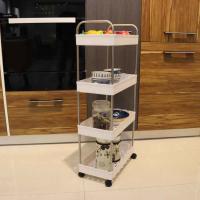 China ODM Movable Home Storage Carts For Tableware PP Plastic Multiscene Use Practical for sale