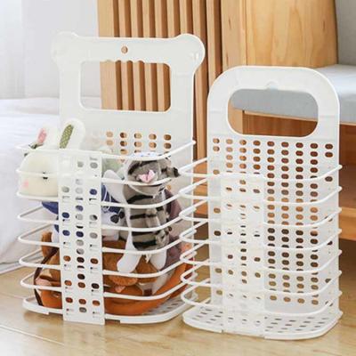 Cina Economia di spazio impermeabile pieghevole del paniere di plastica inodoro fissato al muro della lavanderia in vendita