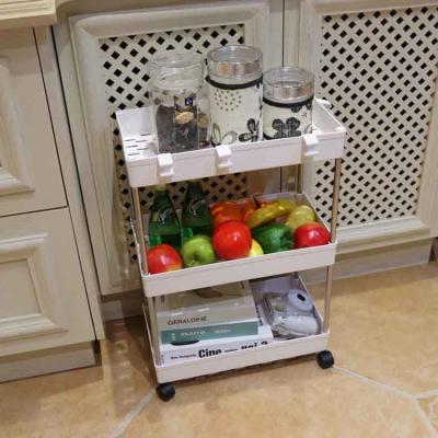 Cina Carretto inossidabile di verdure mobile di stoccaggio, carretti di rotolamento esili di stoccaggio del bagno in vendita