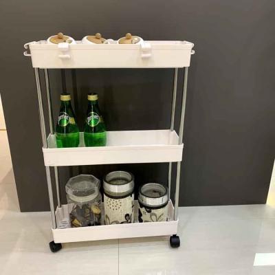 Cina Organizzatore mobile Trolley, carretti di rotolamento multifunzionali della cucina di 3 file di stoccaggio in vendita