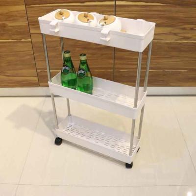 Cina Varie di plastica che rotola i carretti domestici di stoccaggio con 4 commoventi flessibili delle ruote universali in vendita