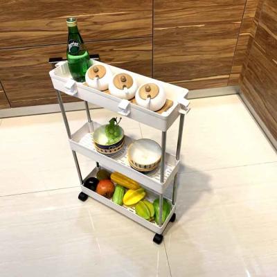 Cina Varie di plastica che rotola i carretti domestici di stoccaggio con 4 commoventi flessibili delle ruote universali in vendita