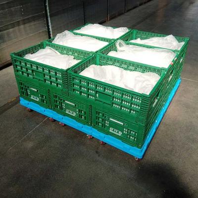 China Groen Plastic Opslagkrat 600x400x220cm voor Fruitgroente Te koop