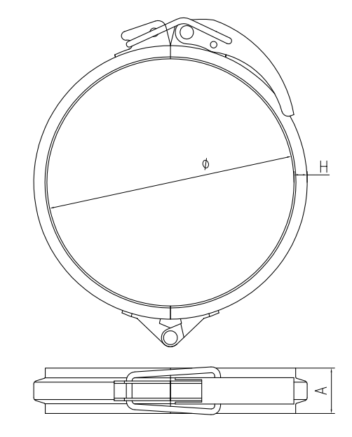 Circular Pipe Clamp Duct Lock Ring Hose Clamp / Quick Release Pipe Clamp Rapid Lock For Ventilation System 1