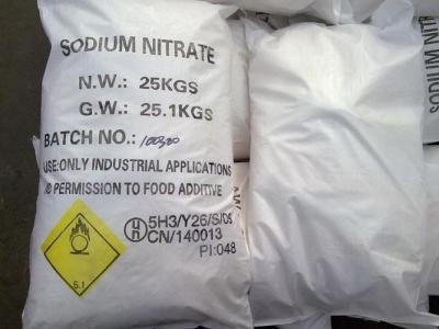 China High Purity 99.3% Food Grade Sodium Nitrate MSDS NANO3 With SGS for sale