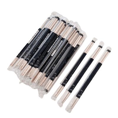China Customized Logo Round Bamboo Disposable Chopsticks and Disposable Natural Color for sale