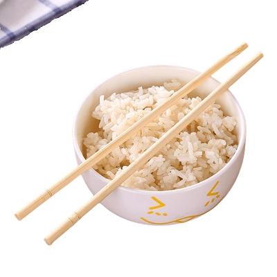 China Customized Disposable Bamboo Round Sharp Chopsticks Natural Color Sustainable and Disposable for sale