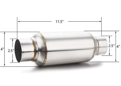 녹슬지 않는 강철 2.5 주입구 수단 쉐보레 보편적 배기가스 소음기