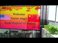 Trust travels across the ocean! American customers visit our AI vision camera module factory.