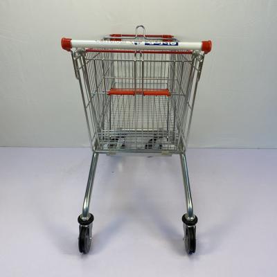China 150L Large Capacity Foldable Metal Shopping Trolley With Child Seat for sale
