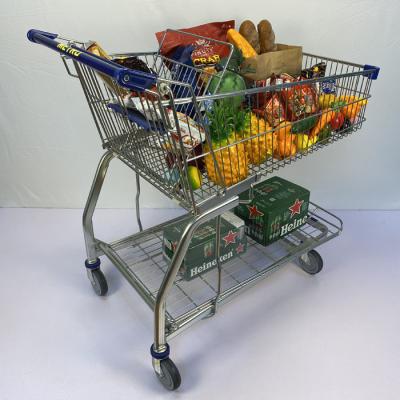 Cina Carrello galvanizzato di acquisto del metallo della ruota di Travellator dei carrelli del supermercato in vendita