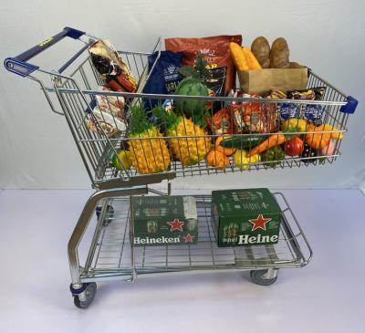 Cina Carrello galvanizzato di acquisto del metallo della ruota di Travellator dei carrelli del supermercato in vendita