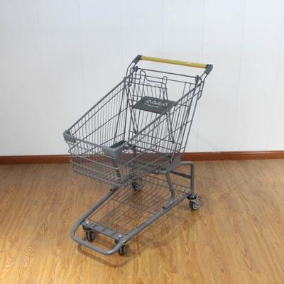 China 80L Carrinhos de supermercado galvanizados Travellator Roda Metal Carrinho de compras à venda