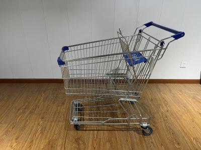 China 125L Metal Retail Powder Coating Foldable Steel Shopping Trolley for Supermarket Shopping Assistance for sale