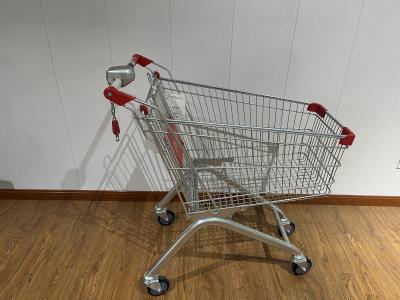 China 125L Retail carring Large Capacity Foldable Metal Shopping Trolley With Child Seat for sale