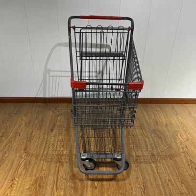 China America 4 Wheel Rolser Promotional Hand Push Shopping Trolley Metal Shopping Trolley for sale