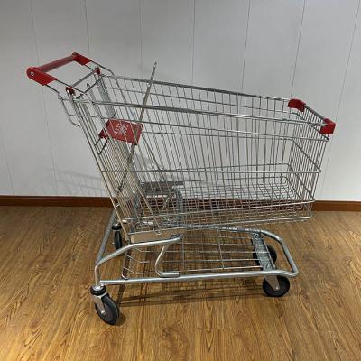 중국 180L 일반 상점 슈퍼마켓 카트 미국식 슈퍼마켓 쇼핑 카트, 5인치 바퀴 포함 판매용