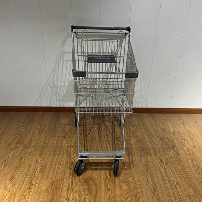 China 125L Australian supermarket shopping cart with grey plastic parts chain store shopping cart CE for sale