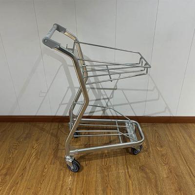 중국 4인치 PU 휠 2단 저렴한 보관 카트 쇼핑 바구니 카트 판매용