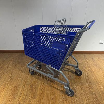 China 165L Hot Selling Durable America Style China Plastic Shopping Carts for sale