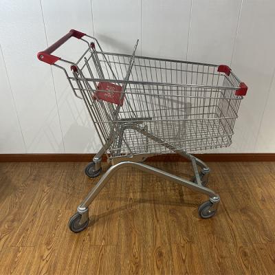China 210L Variety Store carring Large Capacity Foldable Metal Shopping Trolley With Child Seat for sale