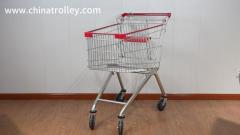 Supermarket Galvanized European Market Supermarket Shopping Trolley