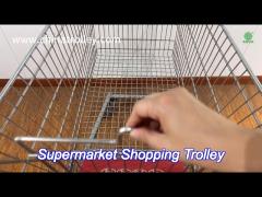 210l european shopping trolley heavy duty supermarket cart manufacturer