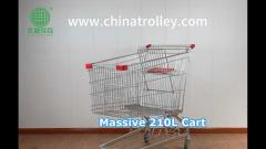 210 Liter German Large Shopping Trolley One Stop Shopping Cart With Foldable Beer Rack