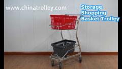 Cheap Shopping Trolleys Storage Shopping Basket Trolley With Printing Logo