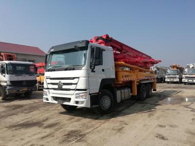 中国 Sany使用された37m Howoのトラックは具体的なポンプ使用された大きい具体的なポンプ トラックを取付けた 販売のため