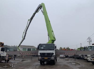 China Used Concrete Trailer Pump Zoomlion Benz 56m 150 M3/H for sale