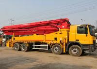 Chine Axe concret refourbi de l'orange quatre de camion de pompe de boom de baril de 140m3/H 600L à vendre