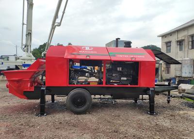 Cina BANGBO 80m3/H Mini Concrete Pump Machine, miscelatore della pompa per calcestruzzo rosso in vendita