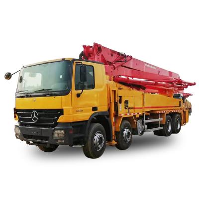 China 42 Meter Putzmeister Beton Pump Used Truck Mounted Red Color for sale