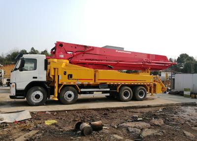 China 42 Meter 80km/H Used Concrete Pump Truck , Used Volvo Truck With 4 Boom for sale