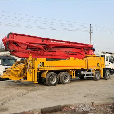 中国 46m 287kw Putzmeisterはセメントのトラックの頑丈な赤いおよびオレンジ使用した 販売のため