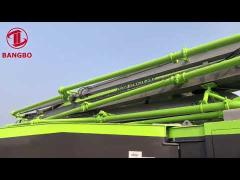 300KW 56m Second Hand Pump Truck , Boom Pump Truck Strong Suction With 6 Arm