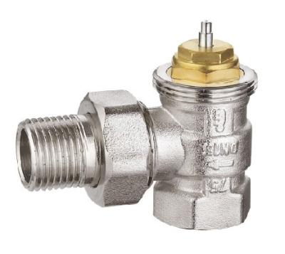 China EN215 Schuine thermostatische radiatorkranen met G 1/2'' F 1/2''X M 1/2'' Te koop