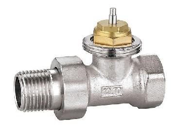 China Rechte thermostatische radiatorkraan 1/2'' x 1/2'' in vernikkeld voor stalen buis Te koop
