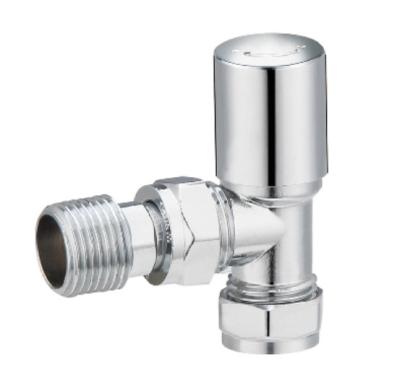 Cina Valvole per radiatore angolate moderne 15mmx1/2'' per tubo in rame con coda della valvola cromata in vendita