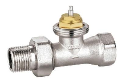 China Rechte Thermostatische Radiatorkranen 3/8'' X 3/8'' Lichtgewicht Economisch Type Te koop