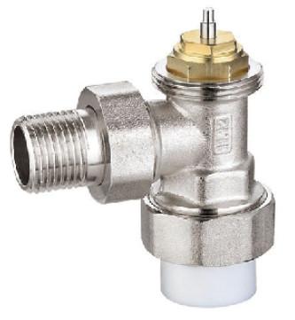 Cina Valvola termostatica ad angolo 20mm x 3/4'' con tubo in PPR nichelato in vendita