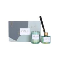 China 50ml 70g Reed Diffuser and Candle Gift Set Private Label Home Fragrance Set for sale