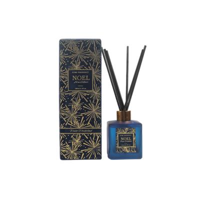 China 180ML Gold Hot Foil Fiber Strong Non Spill Reed Diffuser for sale