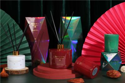 Cina La stagnola di lusso Gloden dell'aroma di colore blu di notte di Natale ha sentito le candele della soia in vendita