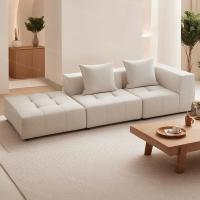 China Custom Vacuum Packed Compressed Sponge Modular Sectional Sofa Set with Ottoman 35D Density for Home for sale