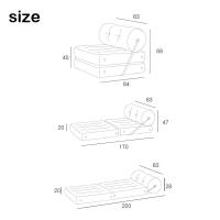 China Modular Recliner Lazy Sofa Bed Foldable Floor Sofa Cloud Couch 35D Sponge Compressed Tufted Upholstered for sale